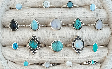 Sterling Silver Rings and Earrings - Studio Jewellery US