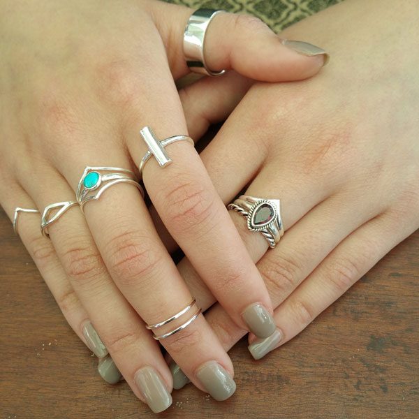 Double Fine Band 925 Sterling Silver Ring - Studio Jewellery US