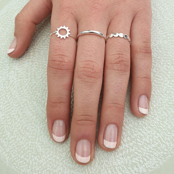 Flat Circle Band Silver Ring - Studio Jewellery US