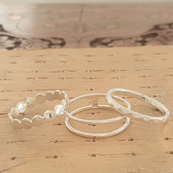 Flat Circle Band Silver Ring - Studio Jewellery US