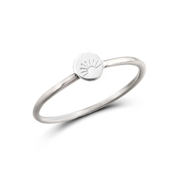 Sunrise Disc Silver Ring - Studio Jewellery US