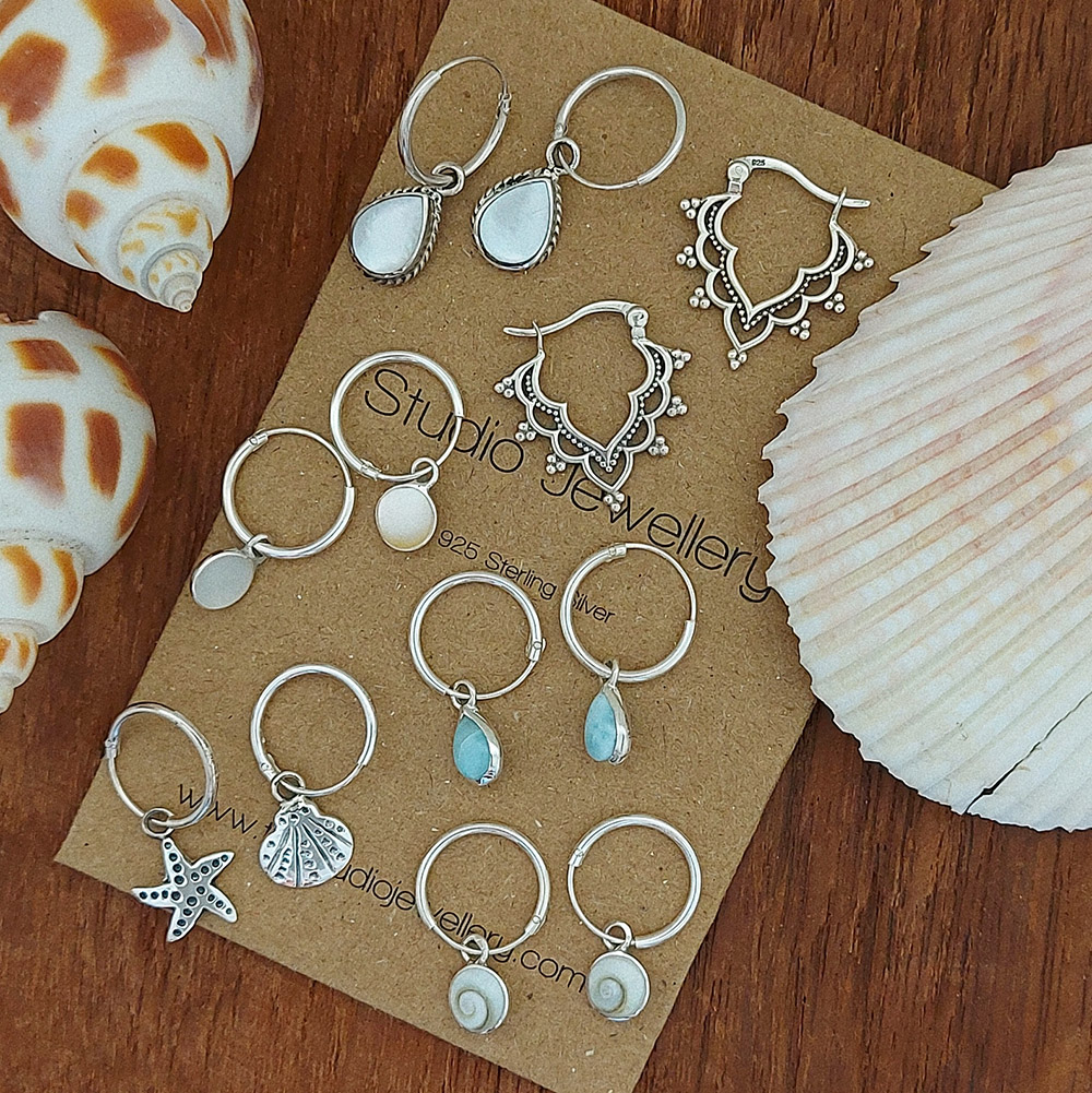 Sterling Silver Rings and Earrings - Studio Jewellery US