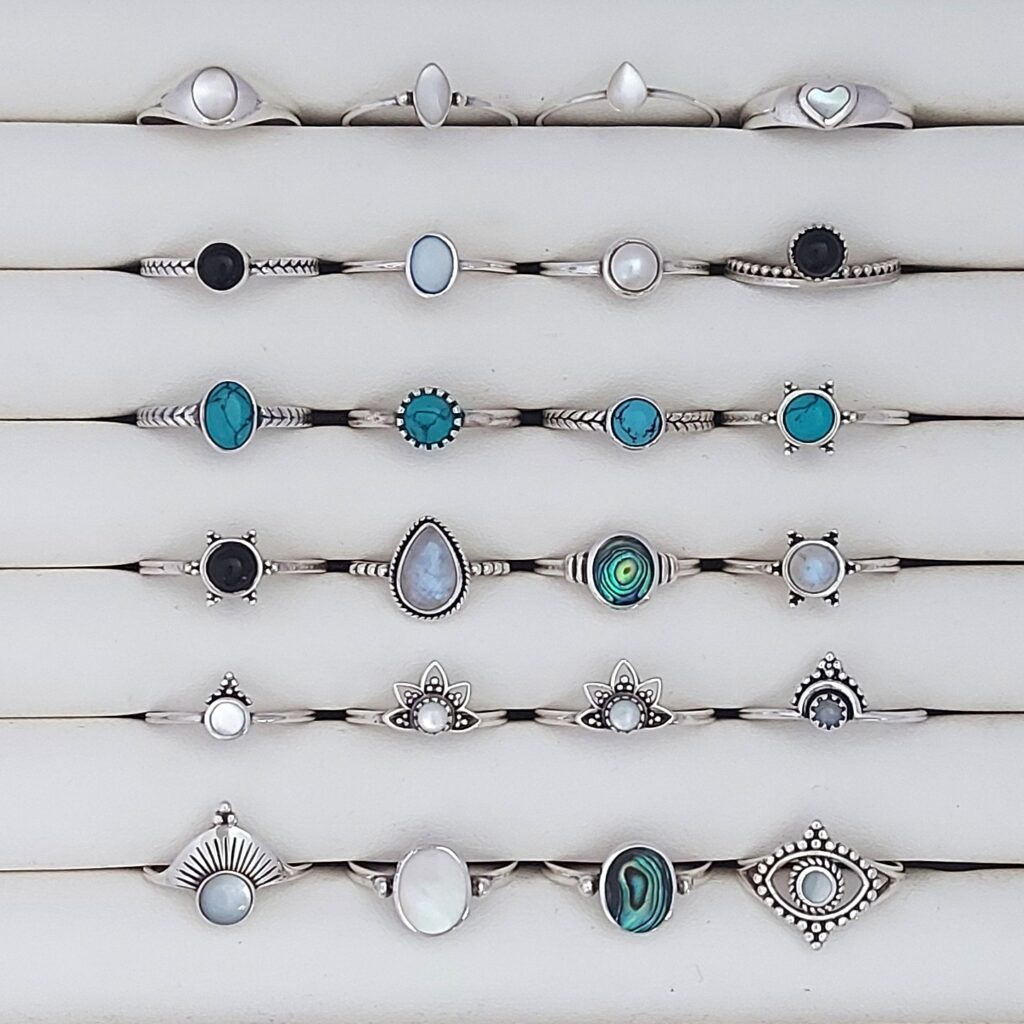 Sterling Silver Rings and Earrings - Studio Jewellery US